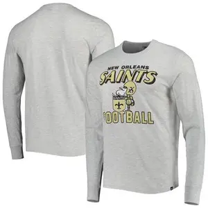 '47 Heathered New Orleans Saints Dozer Franklin Long Sleeve T-shirt