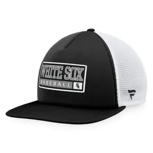 Majestic International White Chicago White Sox Foam Trucker Snapback Hat - Black