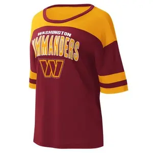 G-III 4HER BY CARL BANKS Gold Washington Commanders Play The Ball T-shirt - Burgundy