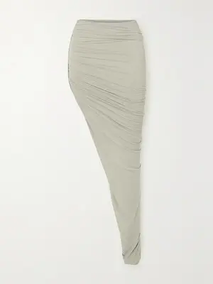 Rick Owens Asymmetric Ruched Skirt