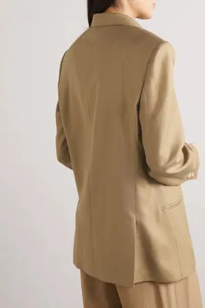 Stella McCartney Double-breasted Grain De Poudre Blazer