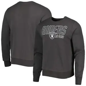 '47 Las Vegas Raiders Locked In Headline Pullover Sweatshirt - Charcoal