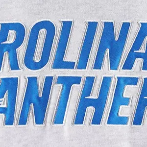 '47 Carolina Panthers Heather Gridiron Lace-up Pullover Hoodie