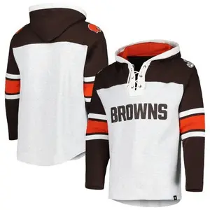 '47 Cleveland Browns Gridiron Lace-up Pullover Hoodie
