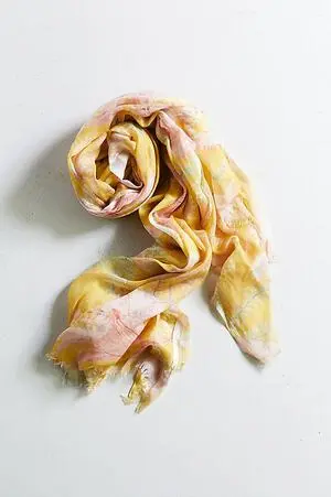 ELIZABETH GILLETT En Flower + Fern Scarf - Gold
