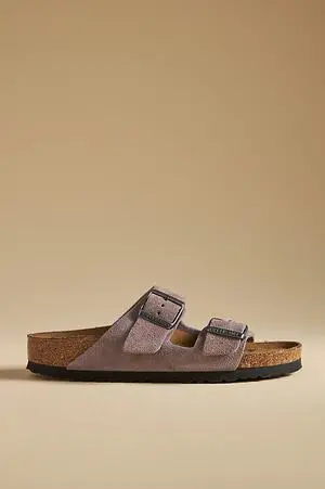 BIRKENSTOCK Arizona Suede Soft Footbed Sandals Purple