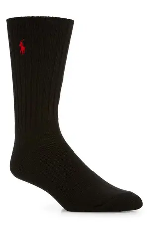 Polo Ralph Lauren Rib Crew Socks - Black