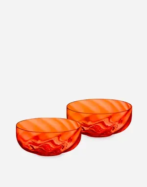 Dolce & Gabbana Set 2 Hand-blown Murano Glass Ice Cream Bowls - Multicolor