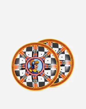 Dolce & Gabbana Set 2 Porcelain Soup Plates - Multicolor