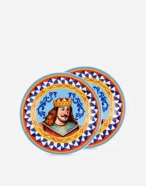 Dolce & Gabbana Set 2 Porcelain Soup Plates - Multicolor