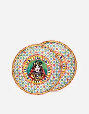 Dolce & Gabbana Set 2 Porcelain Soup Plates - Multicolor