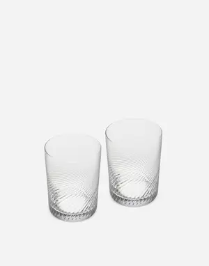 Dolce & Gabbana Set 2 Hand-blown Murano Water Glasses - Multicolor