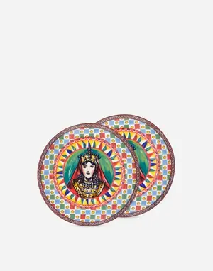 Dolce & Gabbana Set 2 Porcelain Bread Plates - Multicolor