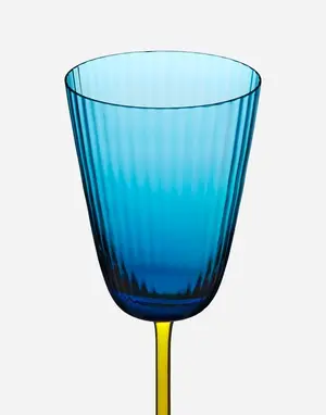 Dolce & Gabbana Hand-blown Murano White Wine Glass - Multicolor