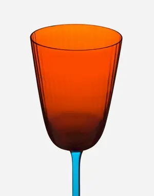 Dolce & Gabbana Hand-blown Murano White Wine Glass - Multicolor