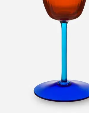 Dolce & Gabbana Hand-blown Murano White Wine Glass - Multicolor