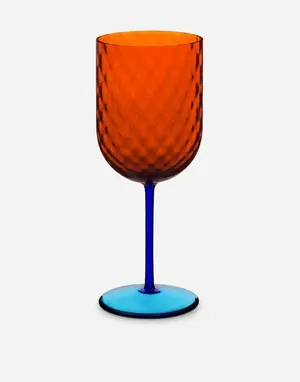 Dolce & Gabbana Hand-blown Murano Red Wine Glass - Multicolor