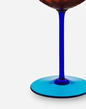 Dolce & Gabbana Hand-blown Murano Red Wine Glass - Multicolor