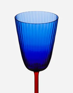 Dolce & Gabbana Hand-blown Murano White Wine Glass - Multicolor