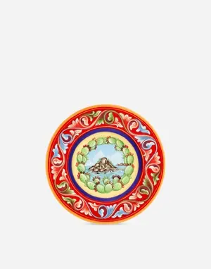 Dolce & Gabbana Set 2 Dessert Plates In Fine Porcelain