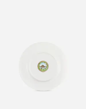 Dolce & Gabbana Set 2 Dessert Plates In Fine Porcelain
