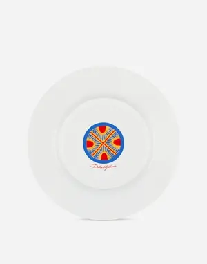 Dolce & Gabbana Set 2 Dinner Plates In Fine Porcelain