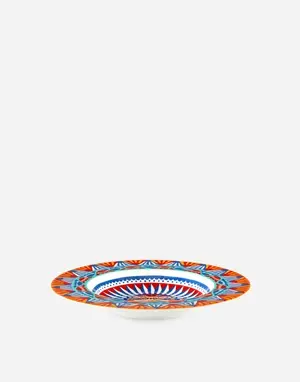 Dolce & Gabbana Set 2 Soup Plates In Fine Porcelain