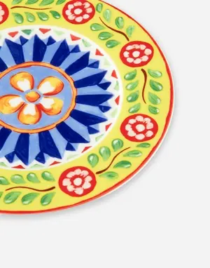 Dolce & Gabbana Set 2 Bread Plates In Fine Porcelain - Multicolor