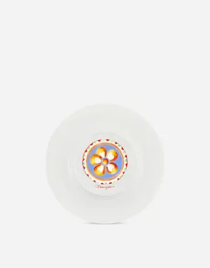 Dolce & Gabbana Set 2 Dessert Plates In Fine Porcelain - Multicolor