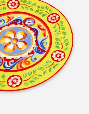Dolce & Gabbana Set 2 Dessert Plates In Fine Porcelain - Multicolor