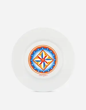 Dolce & Gabbana Set 2 Dinner Plates In Fine Porcelain