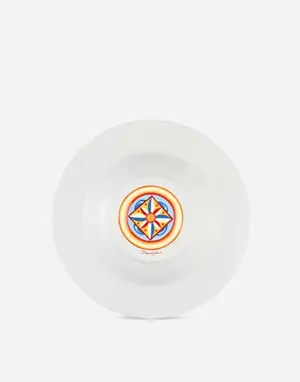 Dolce & Gabbana Set 2 Soup Plates In Fine Porcelain