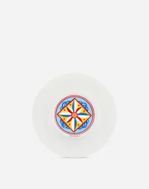 Dolce & Gabbana Set 2 Dessert Plates In Fine Porcelain