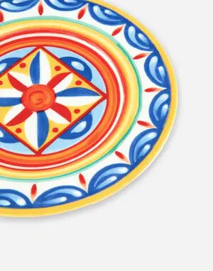 Dolce & Gabbana Set 2 Bread Plates In Fine Porcelain - Multicolor