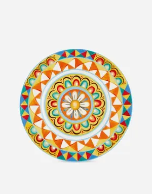 Dolce & Gabbana Set 2 Dinner Plates In Fine Porcelain