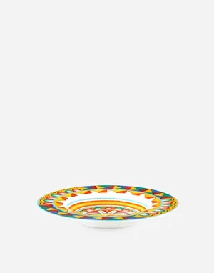 Dolce & Gabbana Set 2 Soup Plates In Fine Porcelain