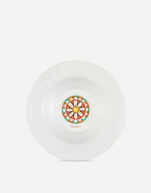 Dolce & Gabbana Set 2 Soup Plates In Fine Porcelain
