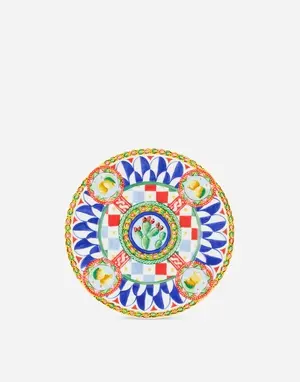 Dolce & Gabbana Set 2 Dessert Plates In Fine Porcelain - Multicolor