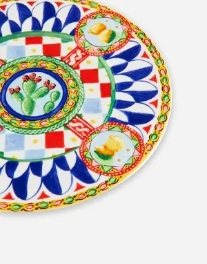 Dolce & Gabbana Set 2 Dessert Plates In Fine Porcelain - Multicolor