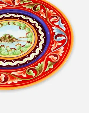 Dolce & Gabbana Set 2 Dinner Plates In Fine Porcelain