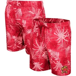 COLOSSEUM Maryland Terrapins Printed Swim Shorts - Red