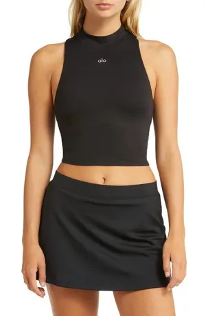 Alo Yoga Shelf Bra Soft Tank - Black | Editorialist