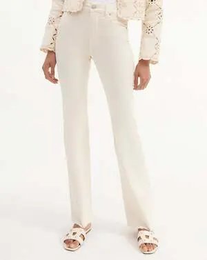 Veronica Beard Cameron Boot-cut Jeans With Raw Hem