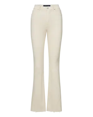 Veronica Beard Cameron Boot-cut Jeans With Raw Hem
