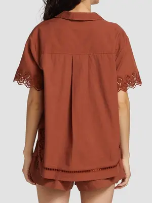 Tanya Taylor Taytum Cotton Button-front Top