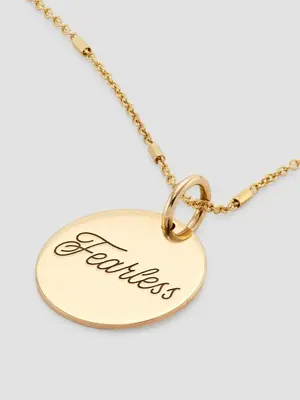 Zoe Chicco 14k Yellow "fearless" Pendant Necklace