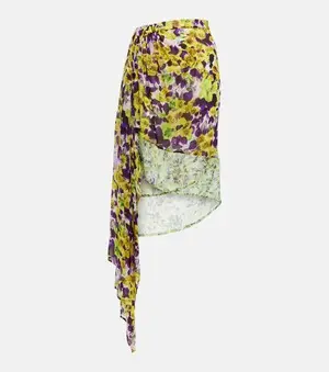 Dries Van Noten Printed Midi Skirt