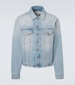 ERL Denim Jacket With Sherpa Collar - Blue