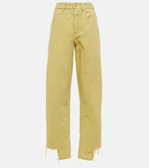 JIL SANDER High-rise Wide-leg Jeans - Yellow