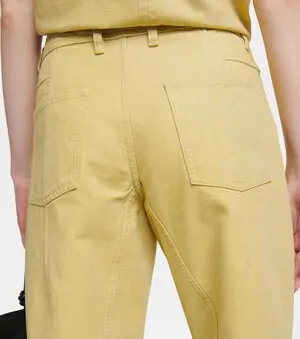 JIL SANDER High-rise Wide-leg Jeans - Yellow
